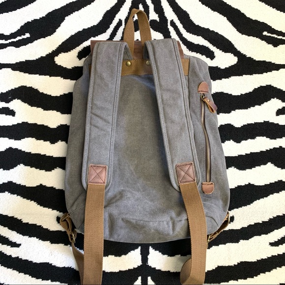 Bags | Waxed Canvas And Leather Backpack Oversized | Poshmark